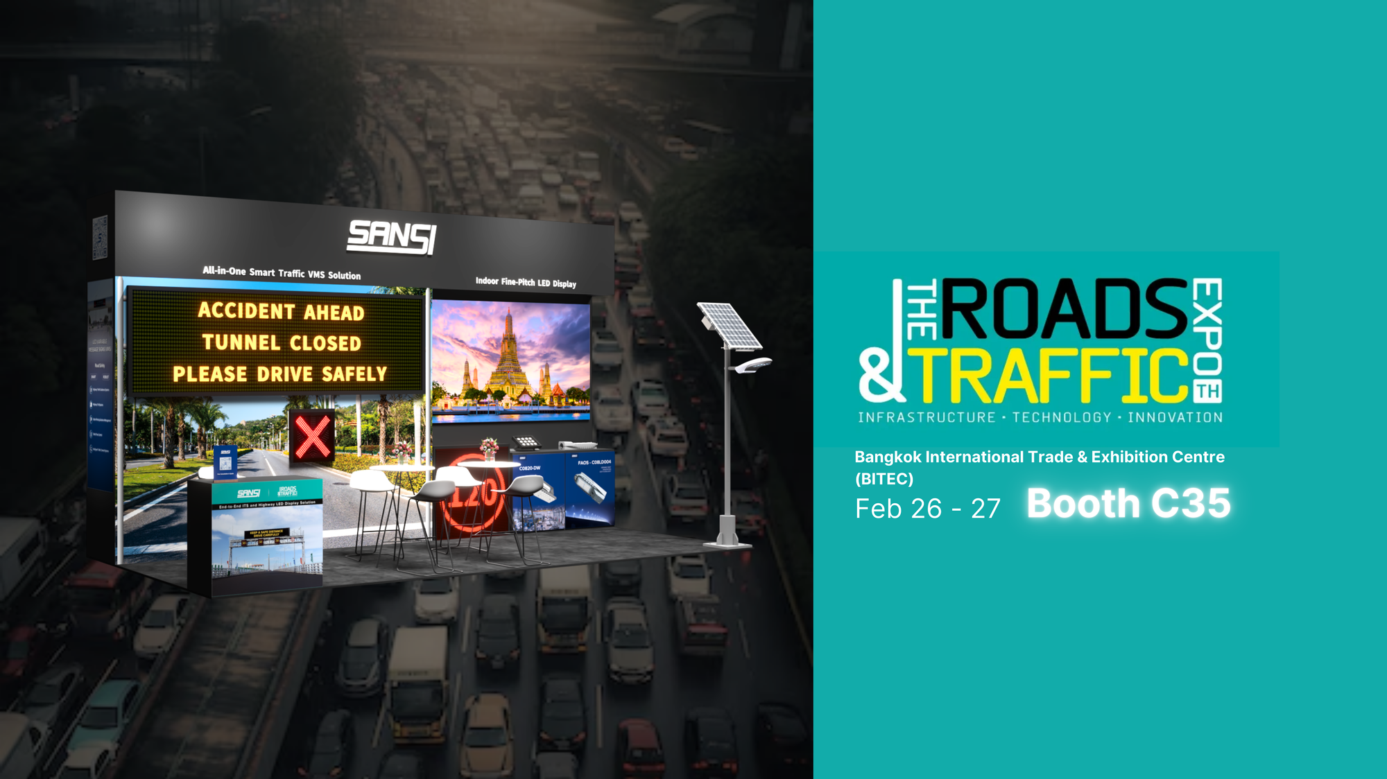 Sansi LED Display: World-class LED Video Wall and Smart VMS Sign